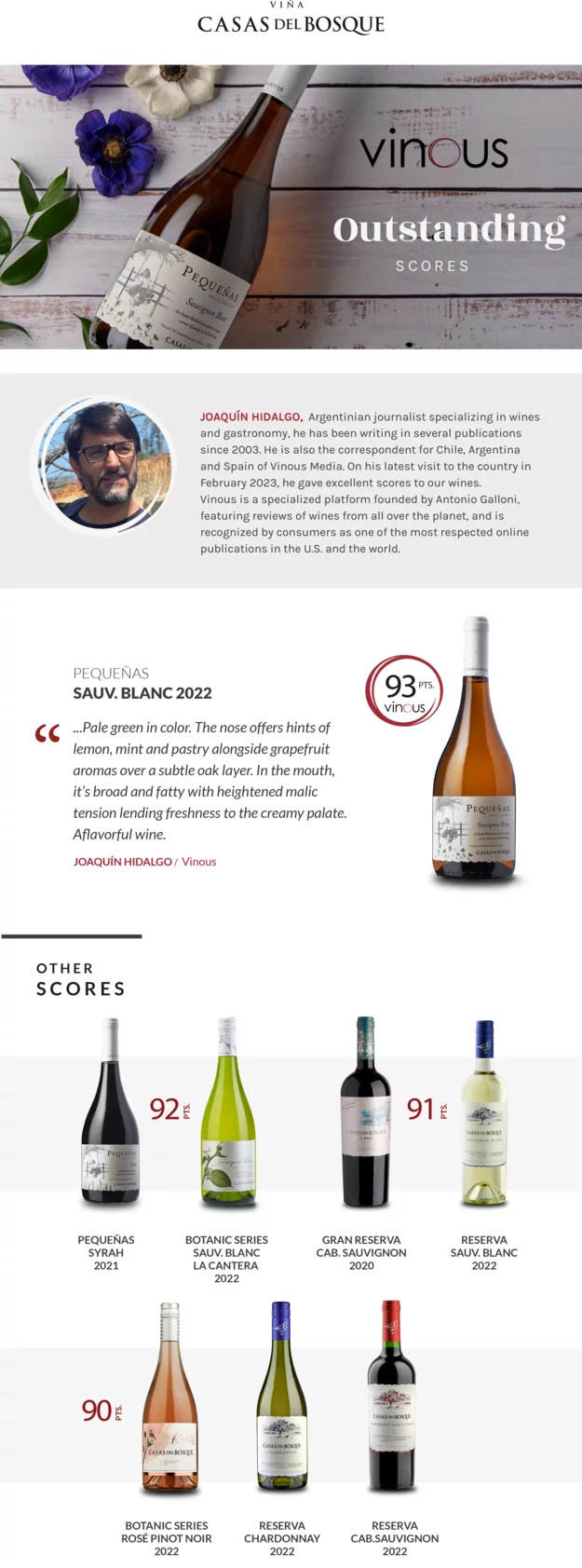 Vinous - Outstanding Scores - CasasDelBosque